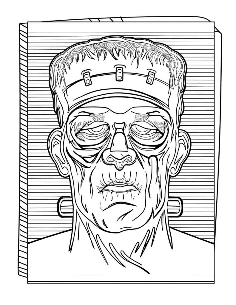 50 Horror Movie Monsters Coloring Book for Adults – Coloring Page AI