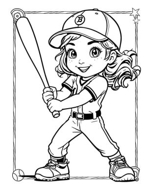 I Love Baseball Coloring Book for Kids